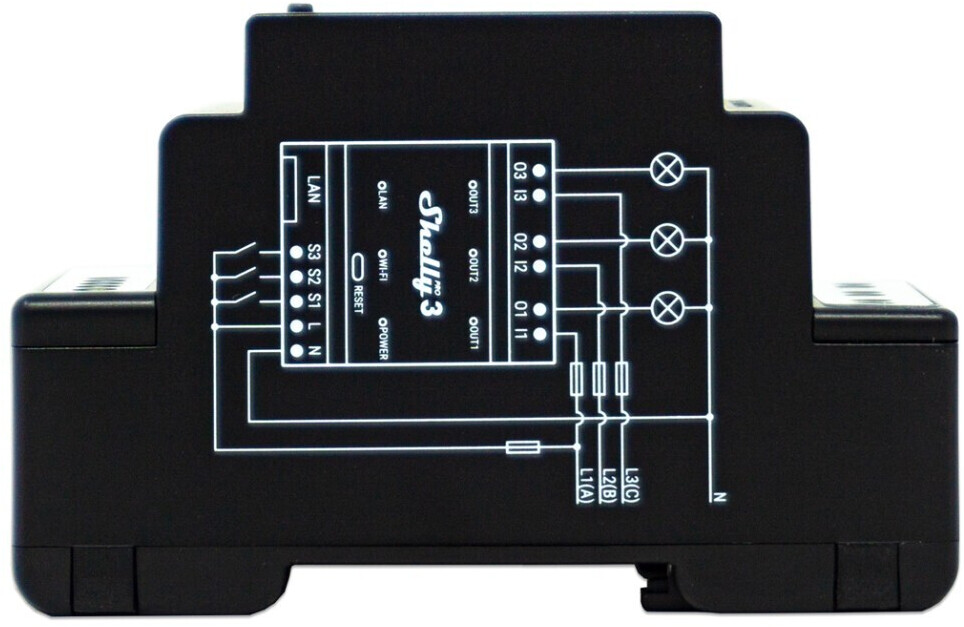 euroX10. 3 channels DIN rail relay switch with Wi-Fi, LAN and Bluetooth ...
