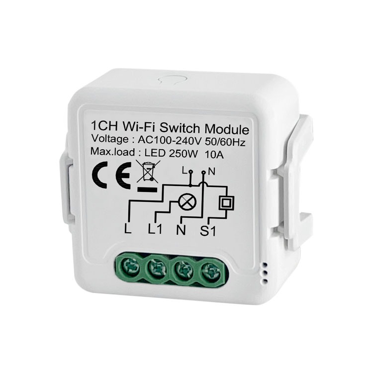 euroX10. Netplus Smart Relay Switch Module 10A 1-channel Wi-Fi